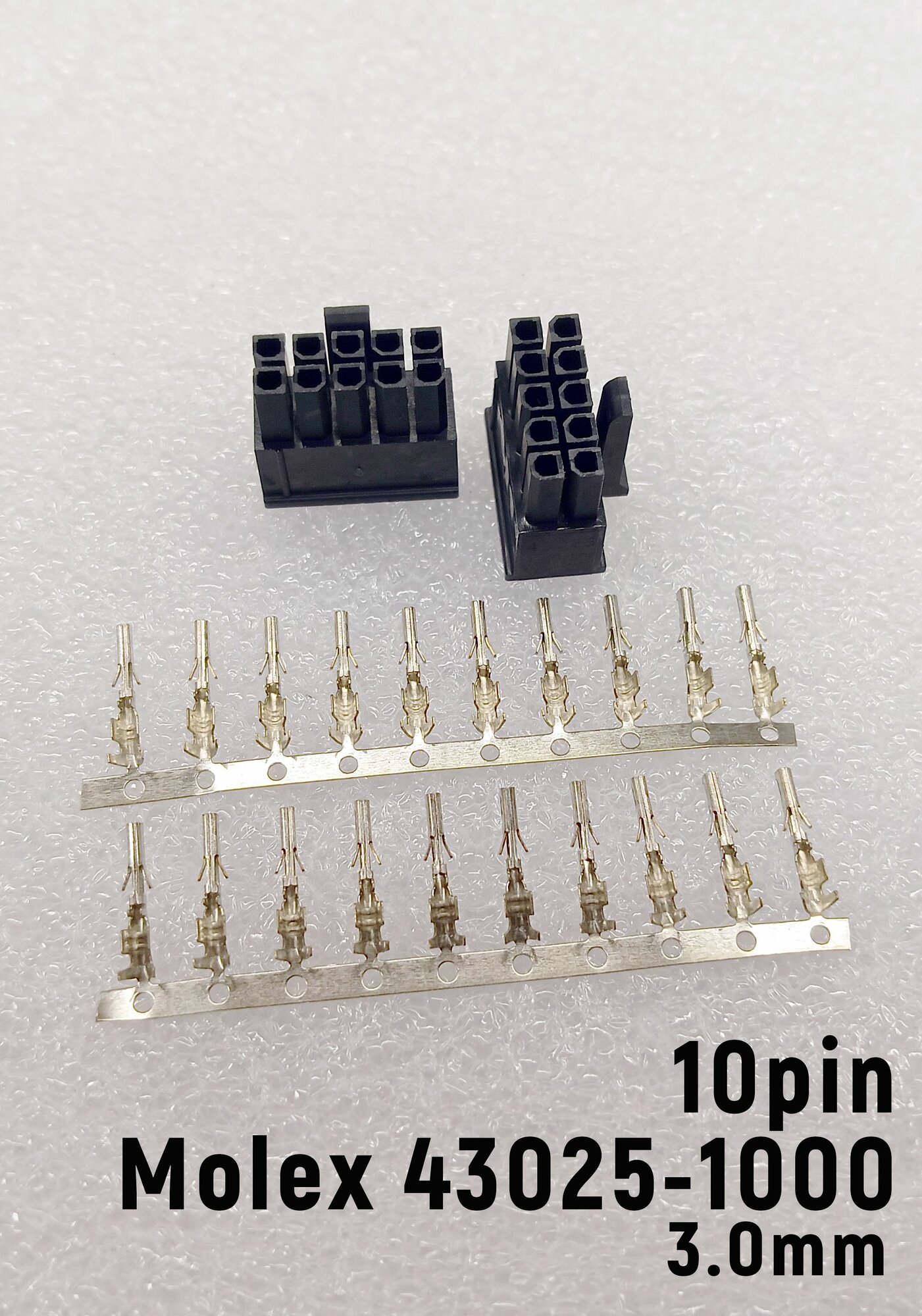 Разьем 10pin Molex 43025-1000 3.0мм с пинами