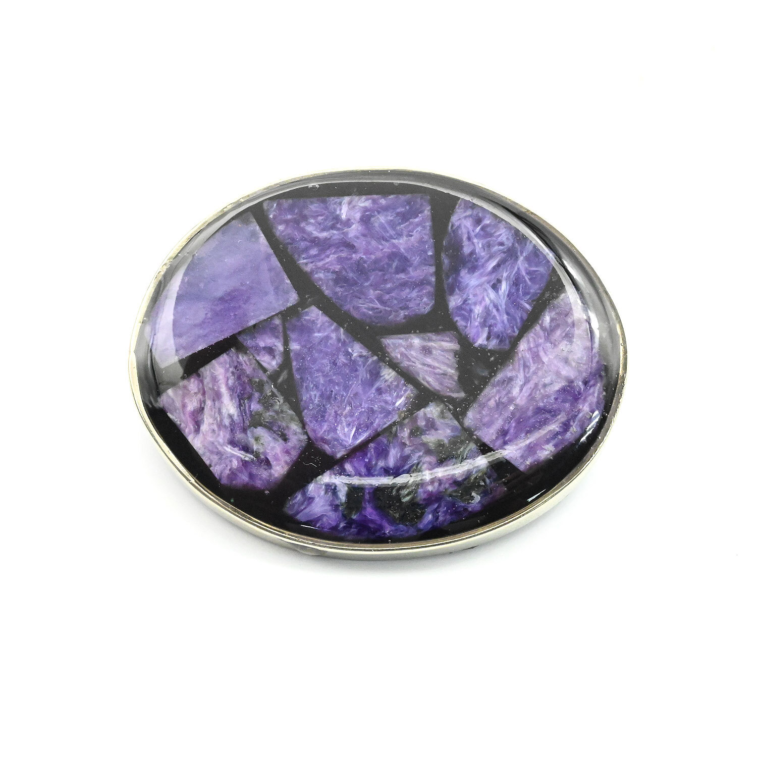 Брошь, чароит