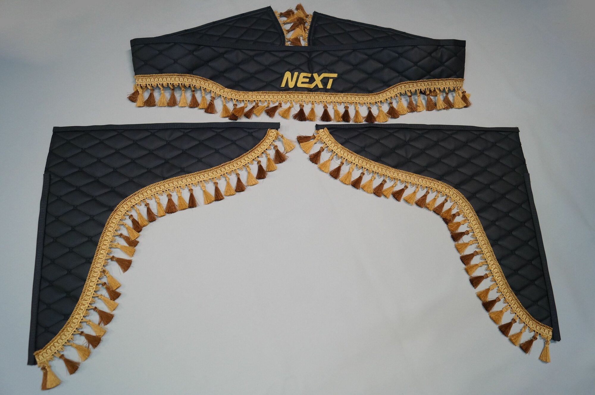 Ламбрекены (1.8м) для автомобилей ГН, бахрома, Чёрный