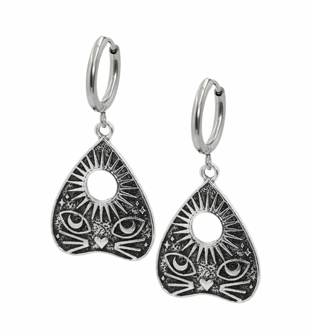 Серьги конго, с подвесками