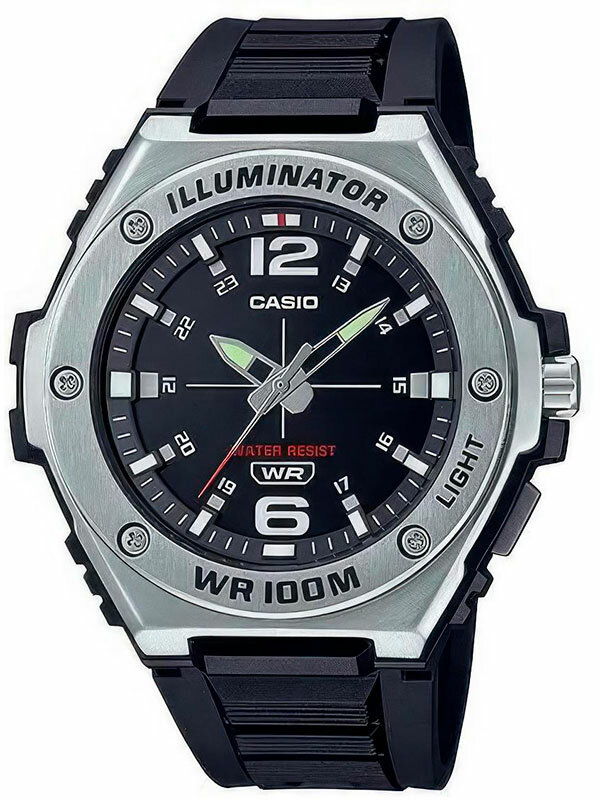Наручные часы CASIO Collection, серебряный, черный — фото 1