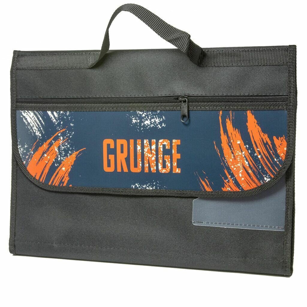 Папка д/труда А4 (325*240*40) 1отд. с ручками, ткань, липучка "Grunge"