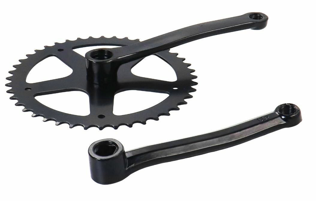 Шатуны 24" 44зуб./165мм (квадрат) (комплект)аналог "стелс", черный