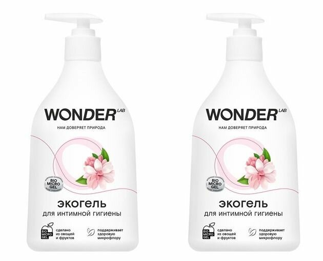 Wonder Lab экогель для интимной гигиены 540мл 2 шутки в упаковке