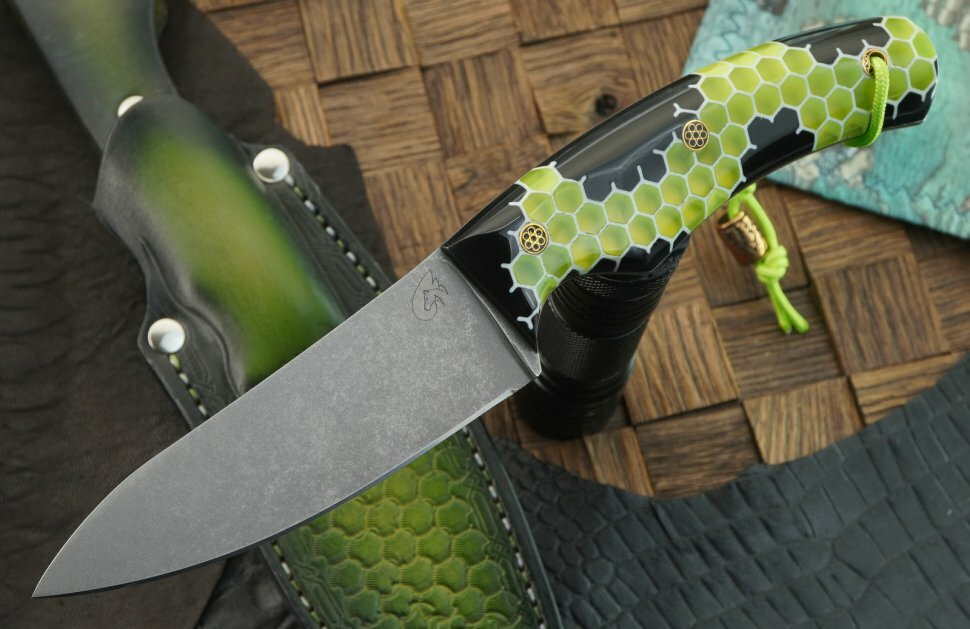 Златонож нож Куркуль сталь Elmax, рукоять соты