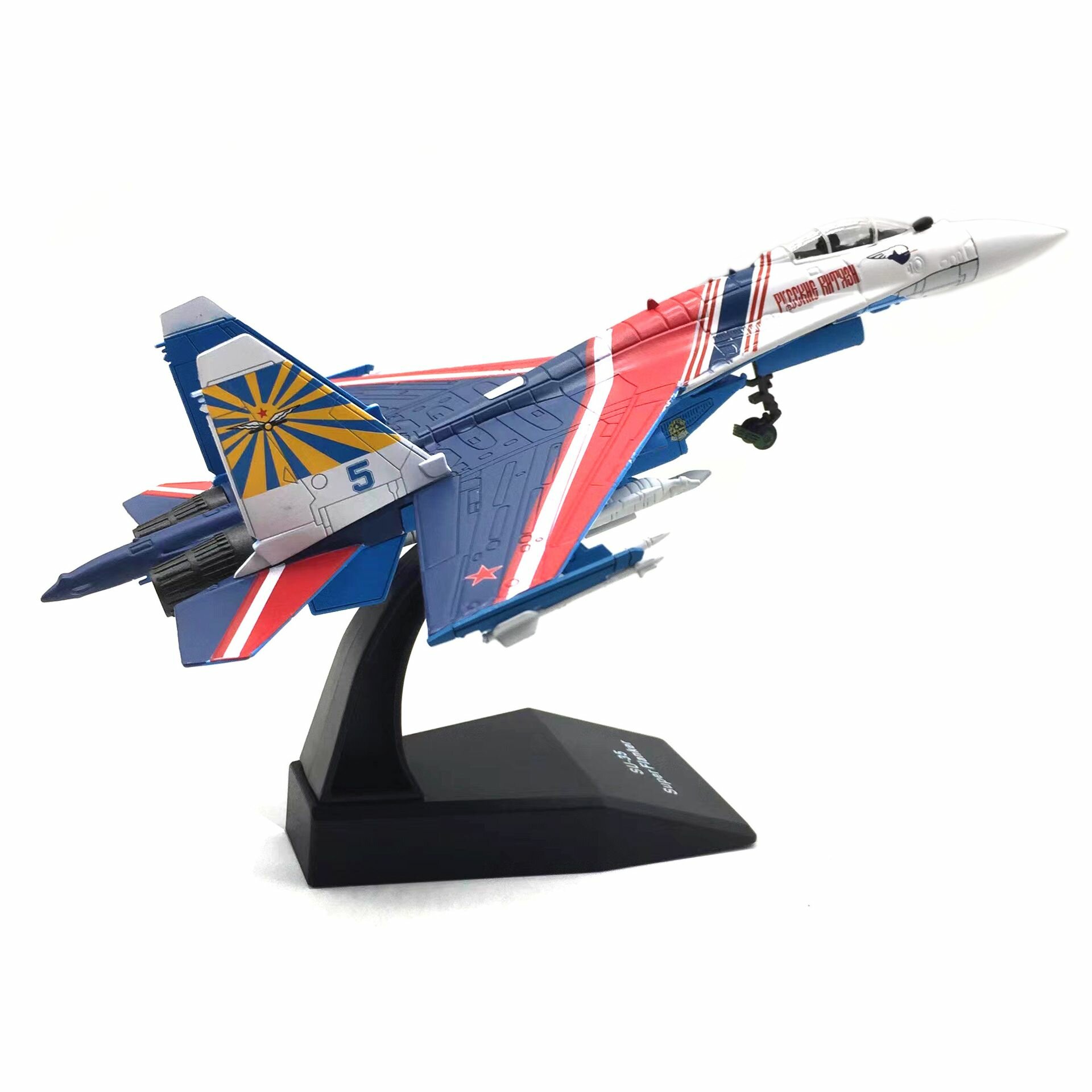 Модель самолета СУ-35, металл, на подставке