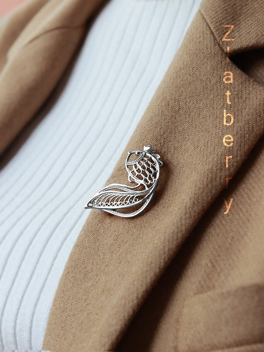 Брошь, серебро, 925 проба