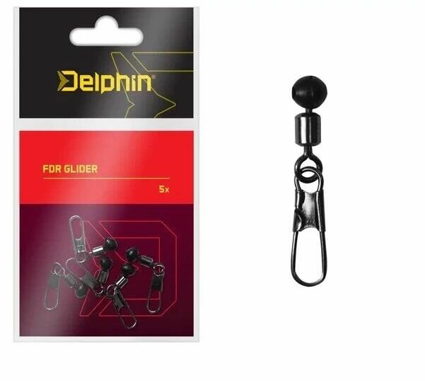 DELPHIN Бусина скользящая с застежкой FDR Glider - 5шт.
