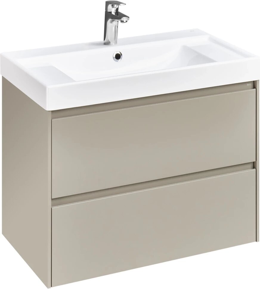 Тумба под раковину Roca Ona A857630510 78,5 см, подвесная, бежево-серый матовый