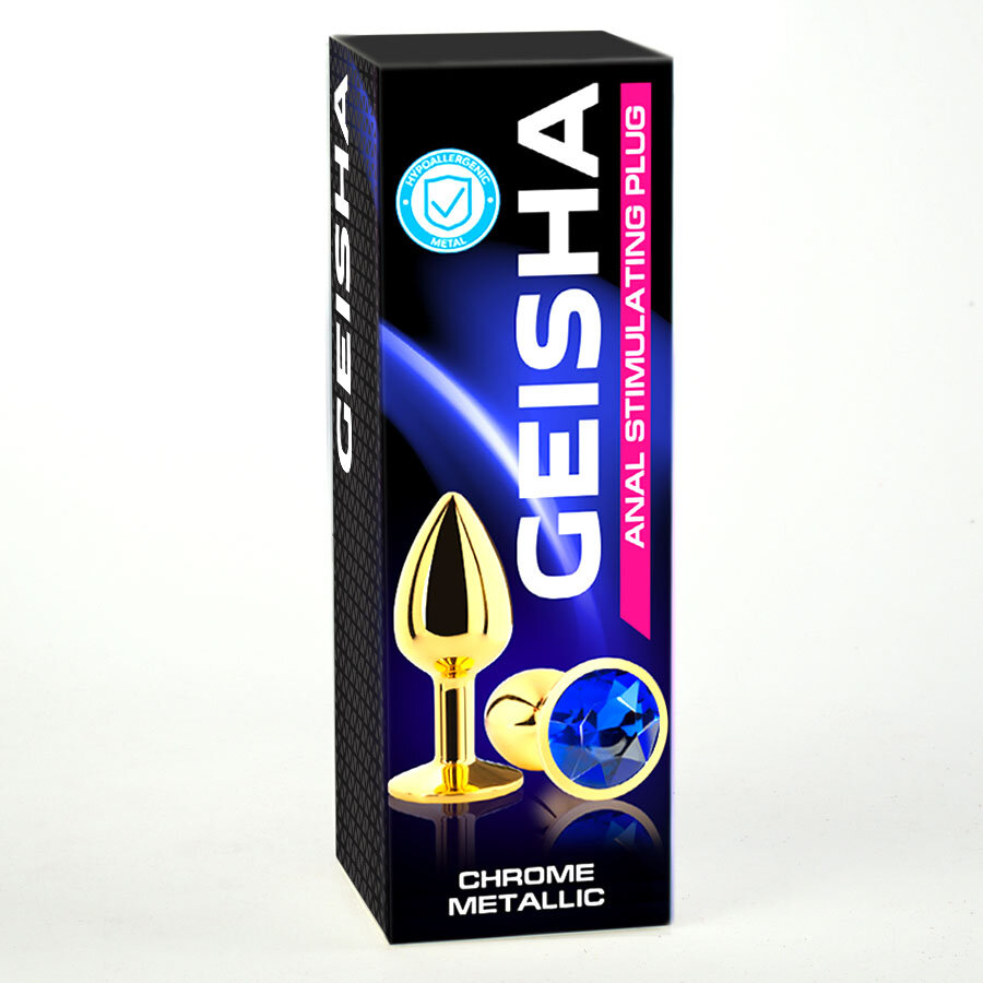 Плуг анальный со стразом золото, d 2,8 мм