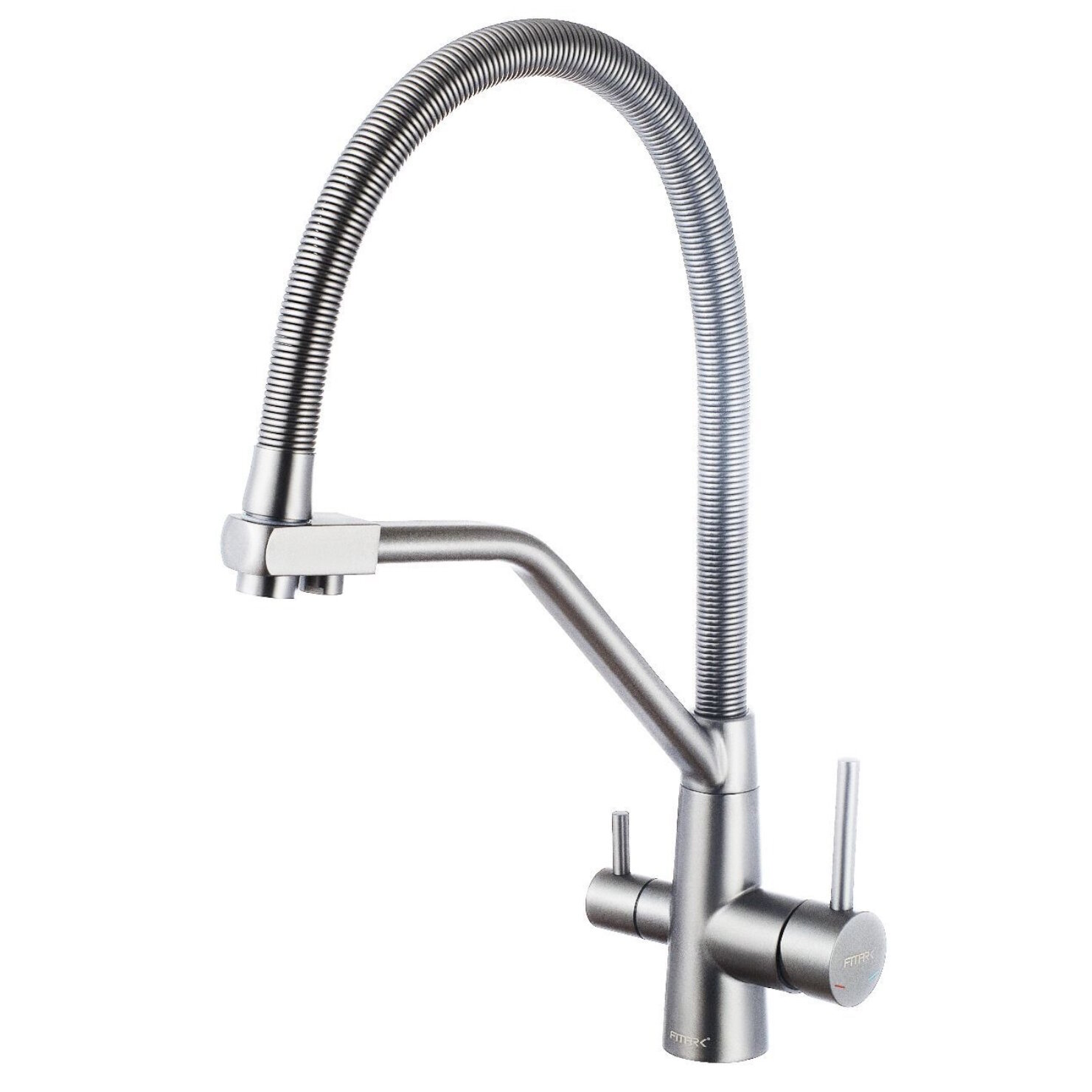 Смеситель для кухни с подключением к фильтру Fmark FS0762L, сатин