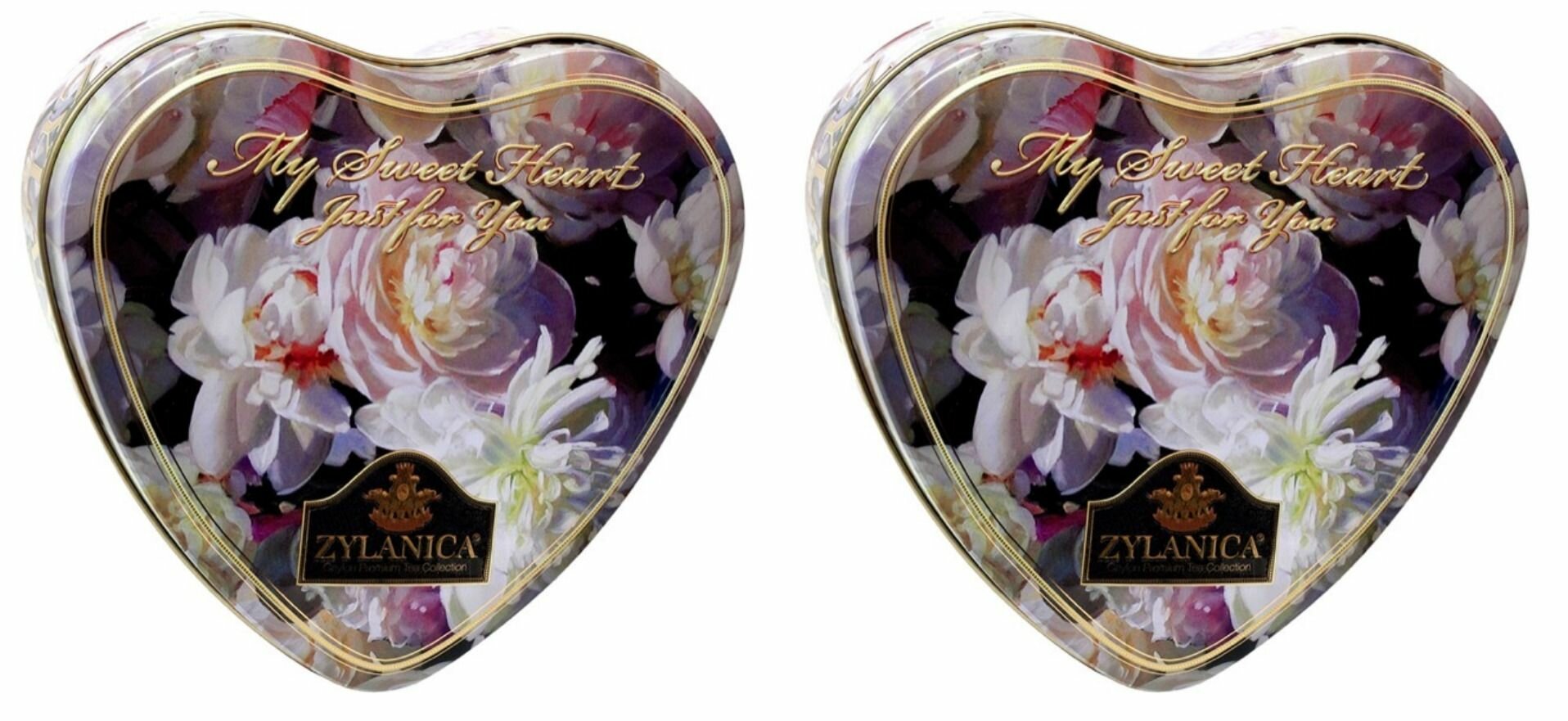 ZYLANICA Чай листовой Сердце Floral, Super Pekoe, черный, 100 гр, 2 уп