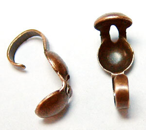 Концевики, 9х4мм, каллоты, диски, базовый материал - железо, медные, 5 грамм