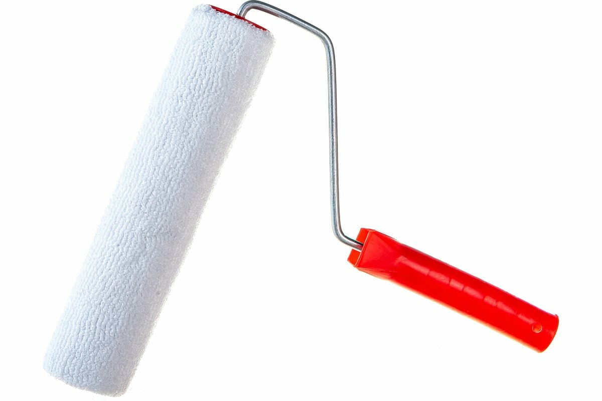 РемоКолор малярный валик с рукояткой Велюр, ось 6 мм, D48 мм, 250 мм, 04-2-306