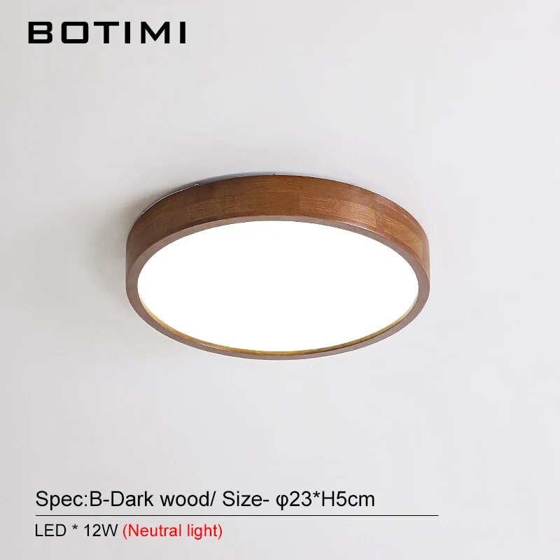Потолочный светильник BOTIMI, дерево, B-DarkWood-NL