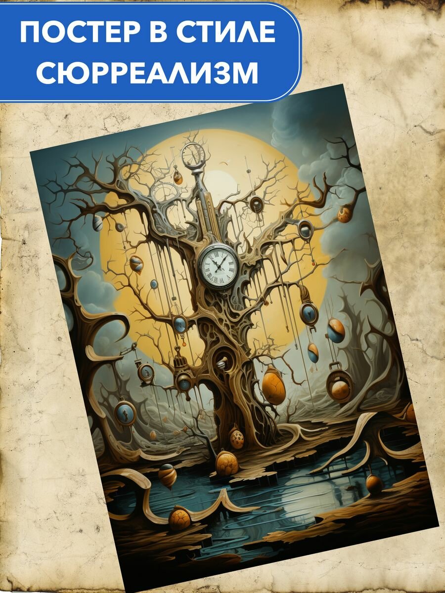 Интерьерный постер в стиле сюрреализм, А3 297х420 мм