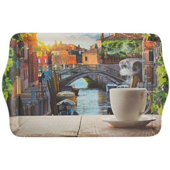 Поднос Mallony сервировочный FANTASIA 43,5х27х2,8 см, из термостойкого пластика