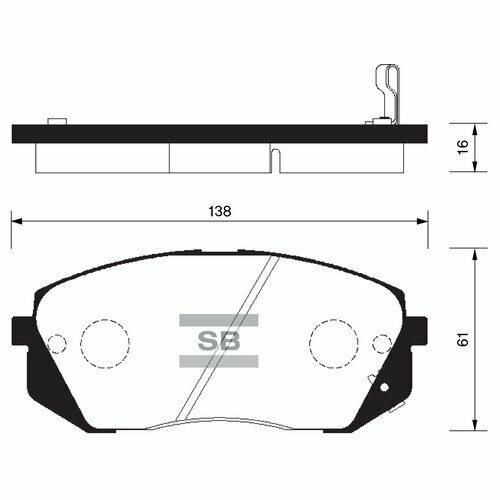 Колодки тормозные Sangsin SP1196