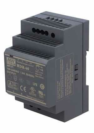 HDR-60-12, AC-DC, 54Вт, вход 85.264 В AC 47.63Гц/120.370В DC, выход 12В/4.5А, изоляция 3000В A (20 шт.)