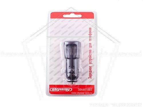 Зарядное устройство гаджета skyway + один usb-порт, usb 2,1а, предохр. 2а (s04601002)
