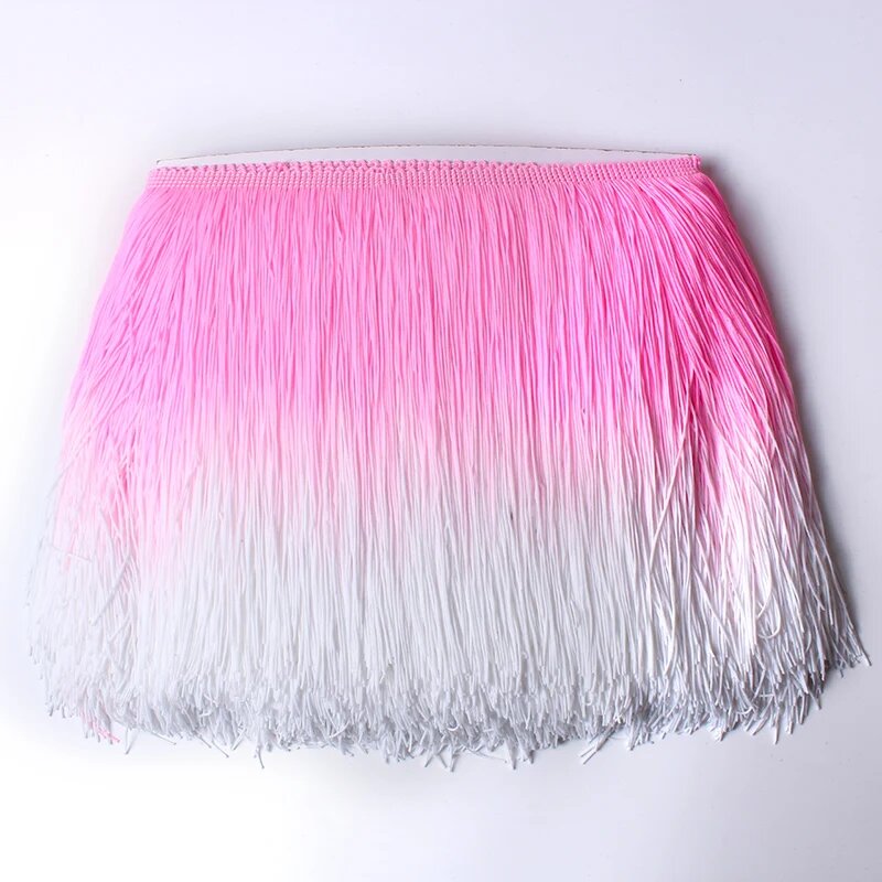 Бахрома из полиэстера 20см, 1 ярд, abei Розовый, 15 1Yard
