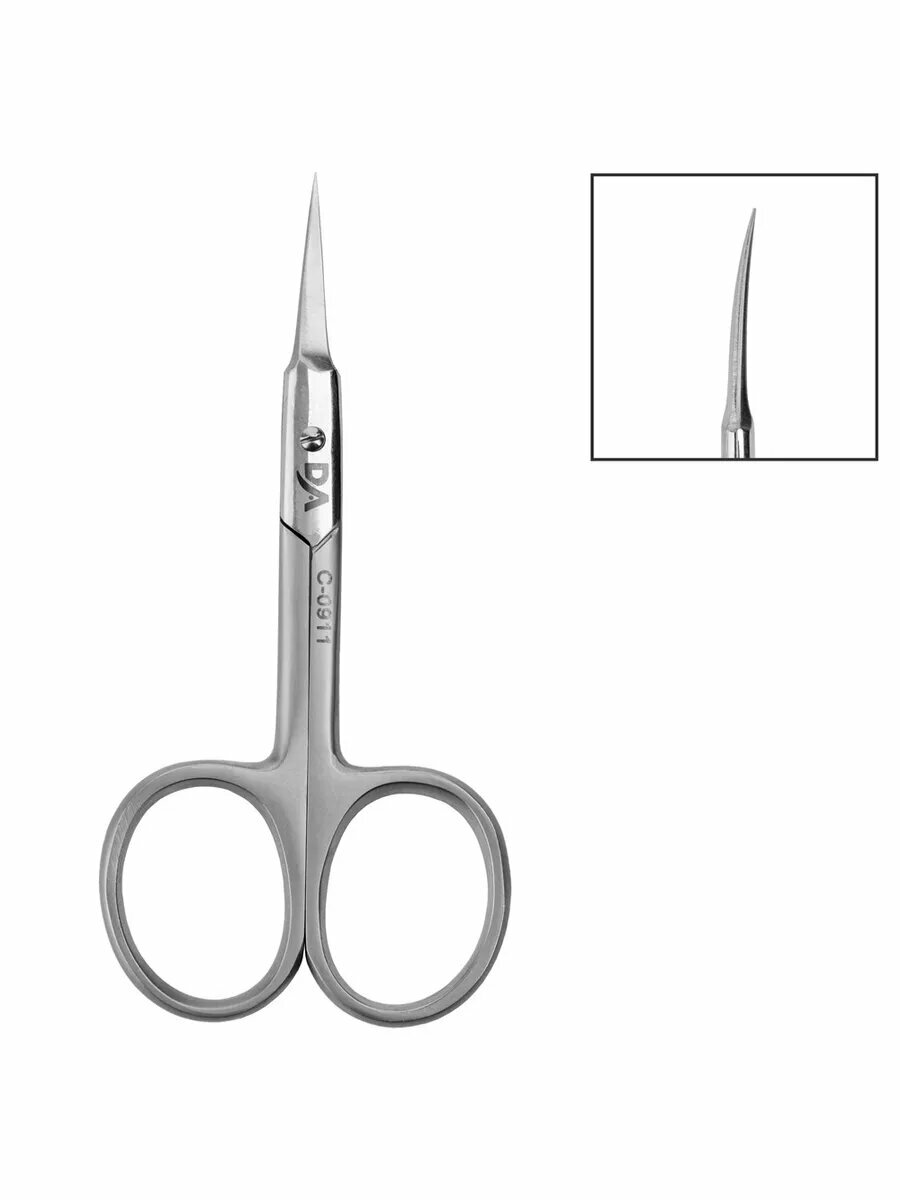 Ножницы для кутикулы Dr. Alex C-0911, длина лезвия 20 мм, серебристые