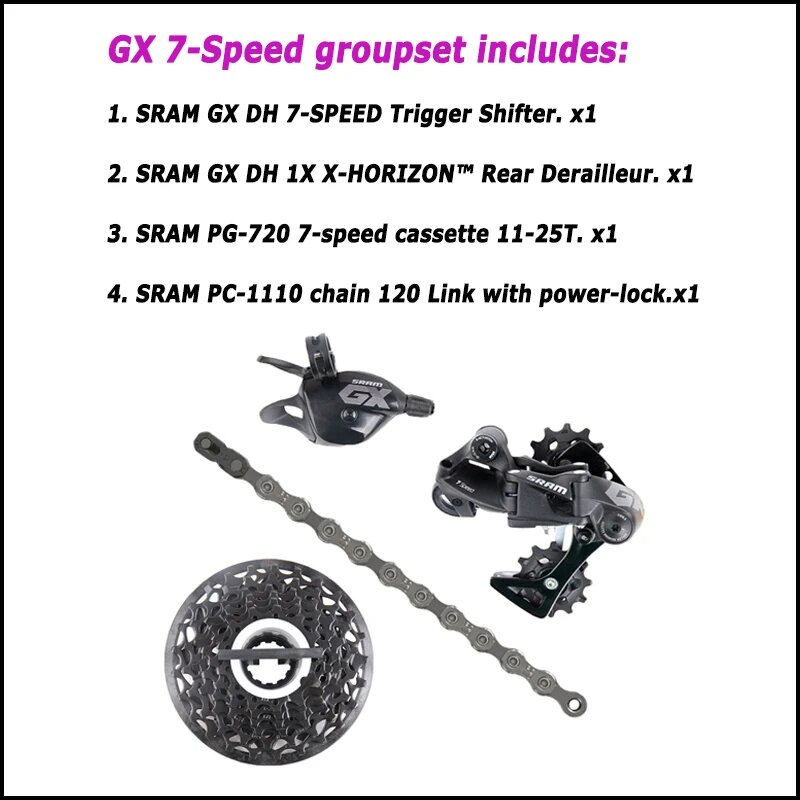 SRAM GX 7-скоростной комплект для горного велосипеда