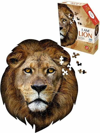 Пазлы Рыжий кот контурные фигурные, 300 деталей, "Лев" (6016)