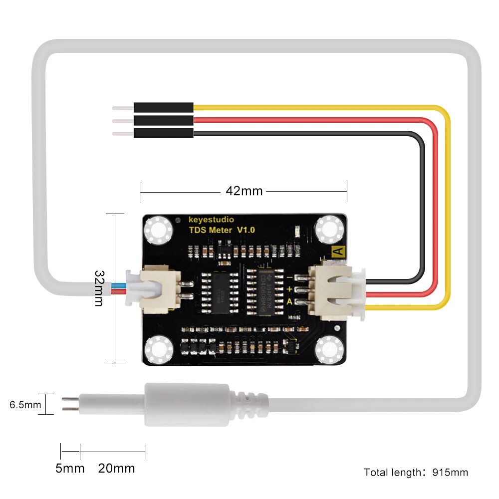Датчик качества воды keyestudio TDS Meter V1.0, Цвет: TDS Sensor