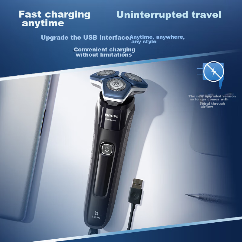 Мужская электробритва PHILIPS Series 7000 Pro+ S7836/55, black/blue