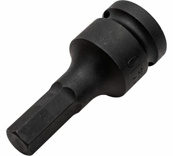 Ударная цельная головка-бита 6 гранная, 1/2", 10 мм FORCE 24406010