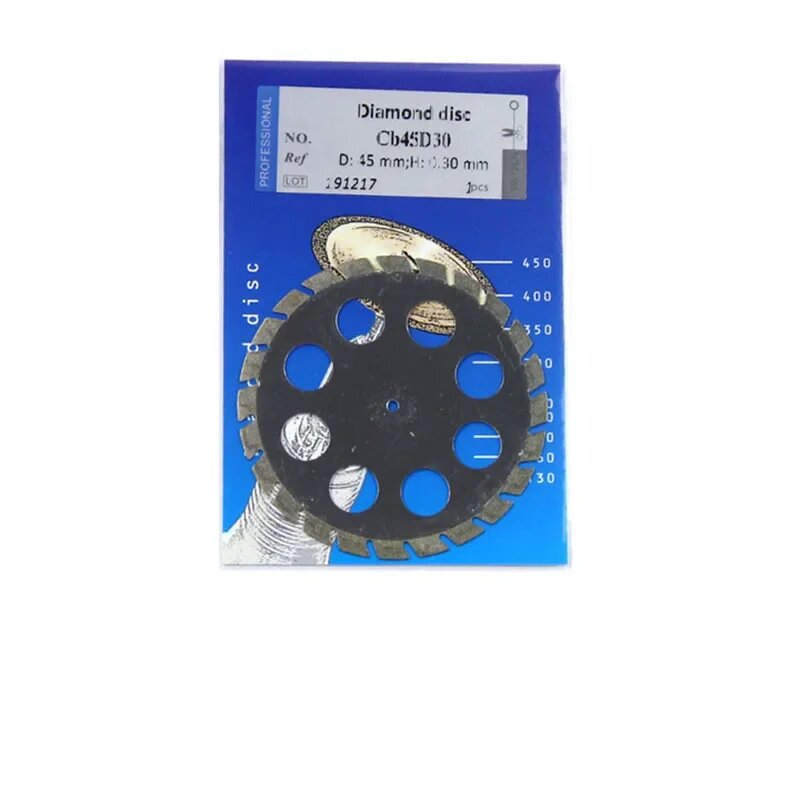 GOEK Двусторонний стоматологический алмазный диск для гипса 0,3 мм 1pc Cb45D30