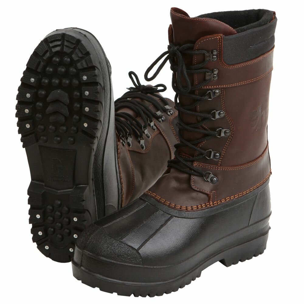 Сапоги утепленные "Haski" кожаные, модель С 070-П, до -40С, цвет Коричневый, размер 46