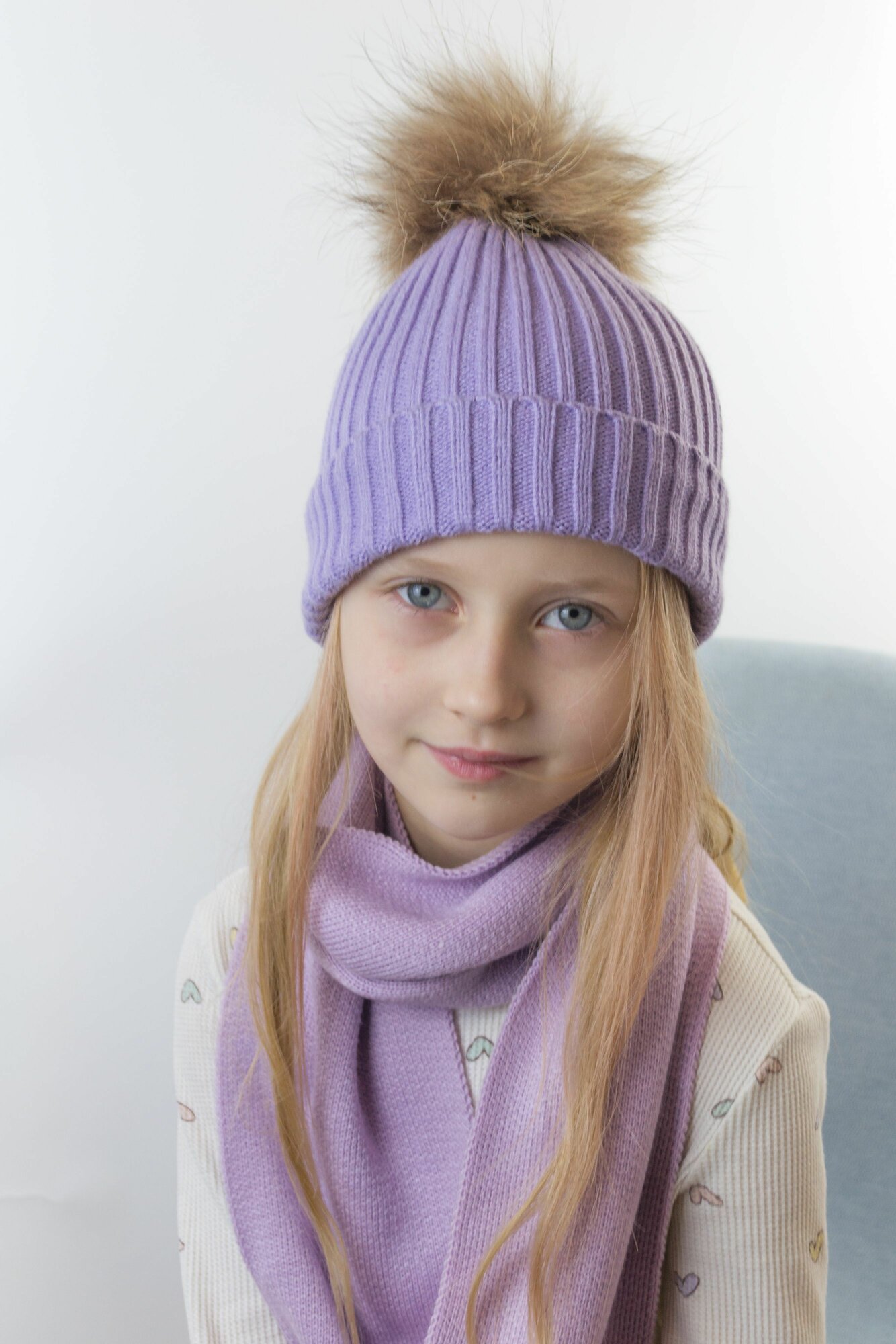 Шапка-бини Базовая коллекция для девочек