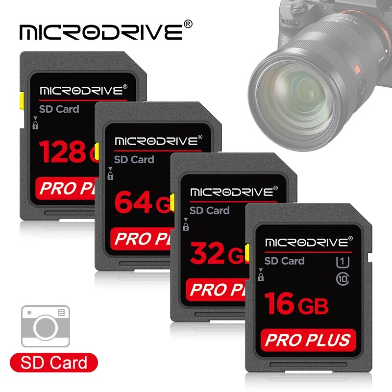 MicroDrive SD-карта 16 ГБ, 32 ГБ, 64 ГБ, 128 ГБ, 256 ГБ для камеры 32 ГБ