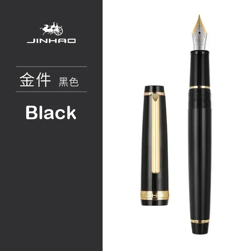 Перьевая ручка Jinhao 82 золотая отделка Черный, М, Black