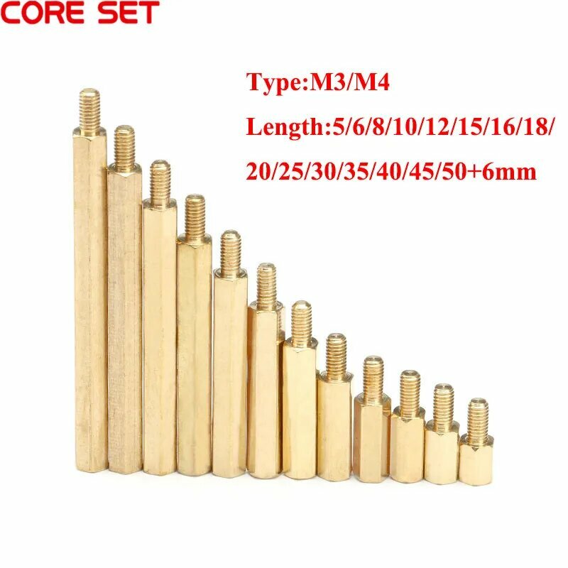 10 шт. Латунные и медные шестигранные стойки M3 M4 Your Cee М3, 25mm