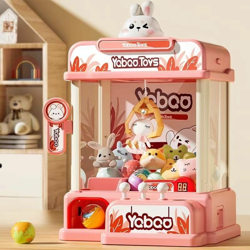 Игровой автомат с игрушками хватайка, Может работать от батареек