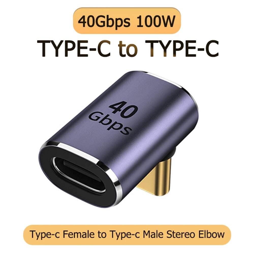 Угловой адаптер 90/180 градусов C USB C OTG в USB-конвертер U-образный разъем USB-C 3.0 для 12