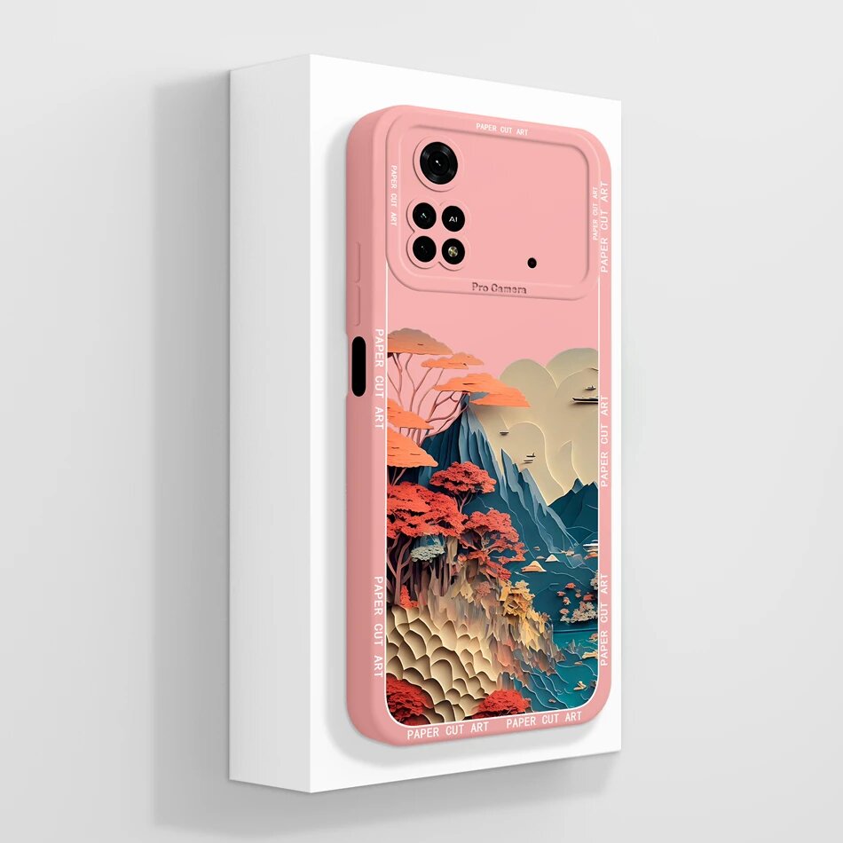 Розовый чехол Poco M4 Pro (5G) TYP469, жидкий силикон