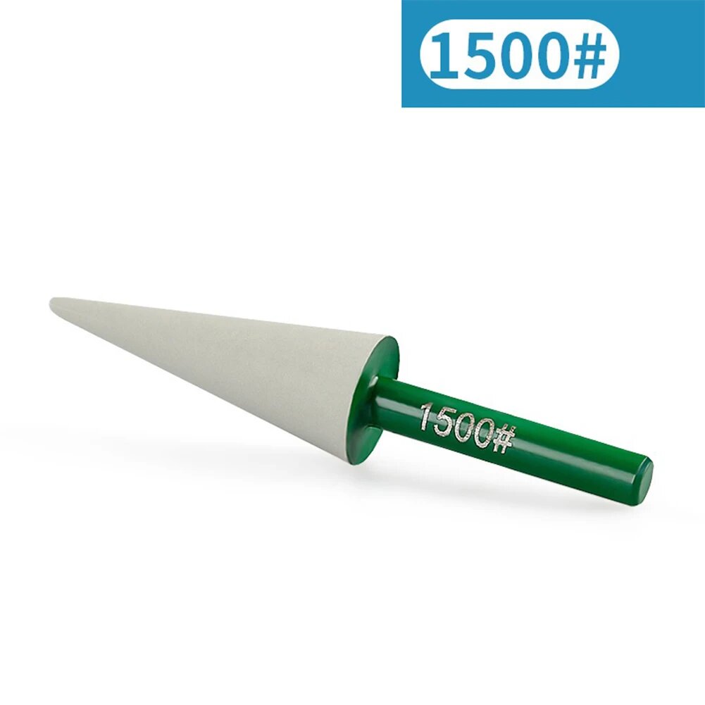 1 шт. конические алмазные шлифовальные насадки 50-1500 грит с хвостовиком 6 мм, алмазные шлифовальные фрезы из смолы для полировки металлических форм, вращающиеся инструменты Grit 1500