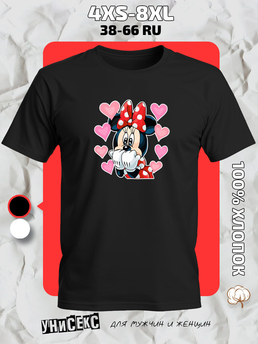 Футболка с принтом Микки Маус Минни Маус