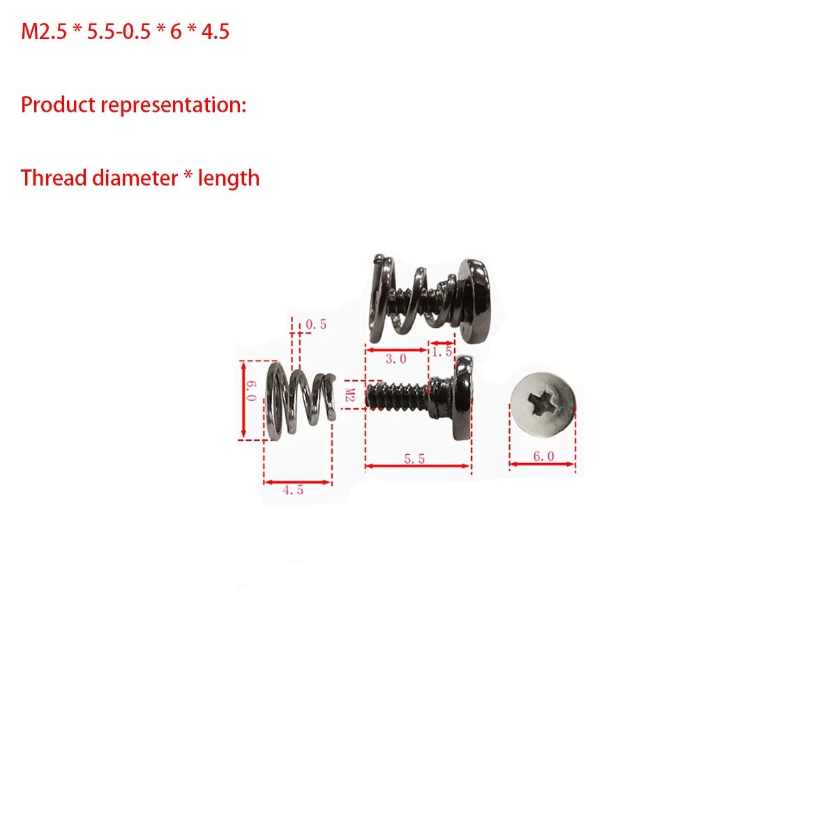 Винты для видеокарты M2 M2.5 M3 (10 шт.) 2X5.5-0.5X6X4.5