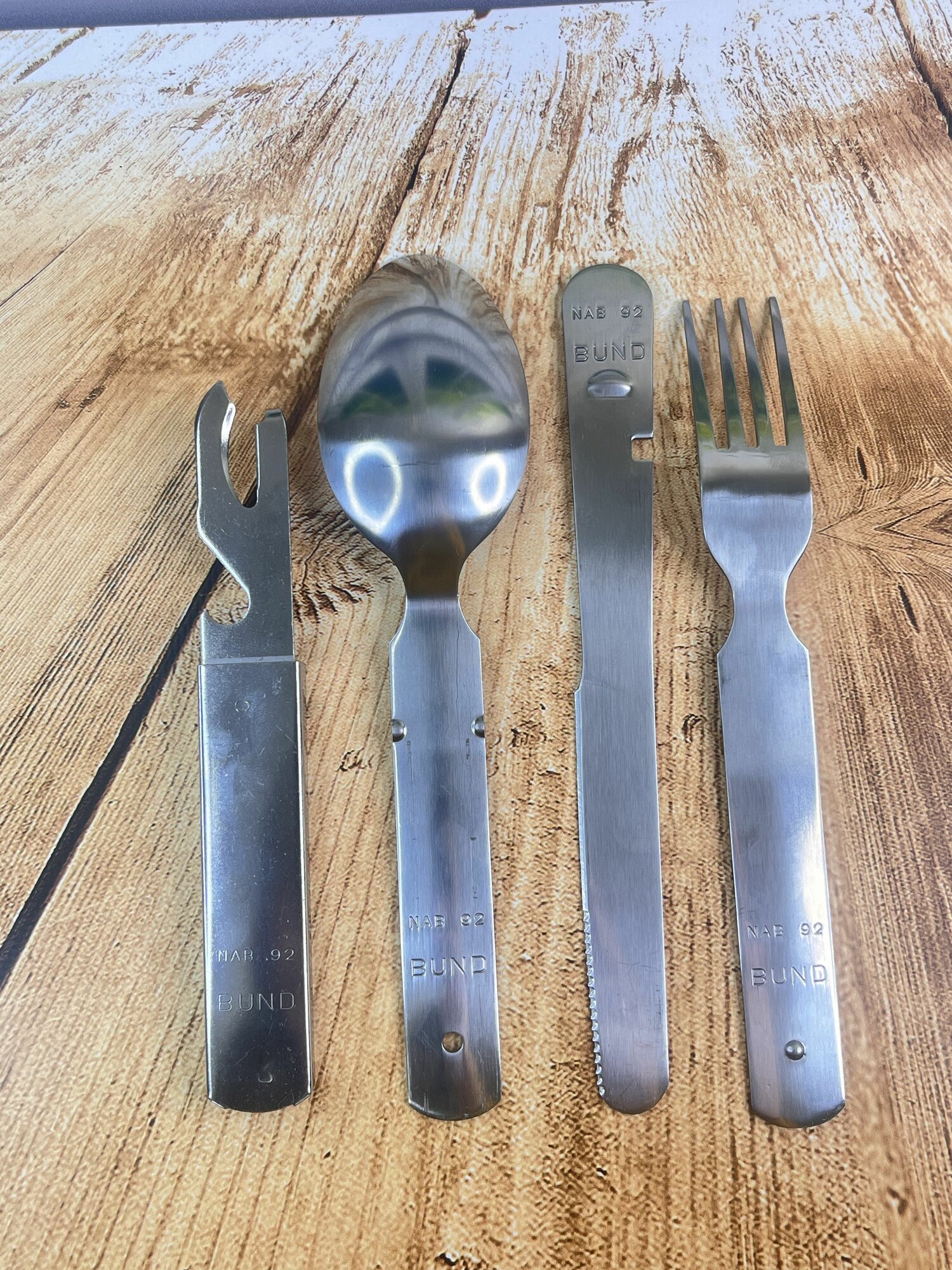 Туристический набор столовых приборов BUNDESWEHR, на рыбалку, охоту, в поход