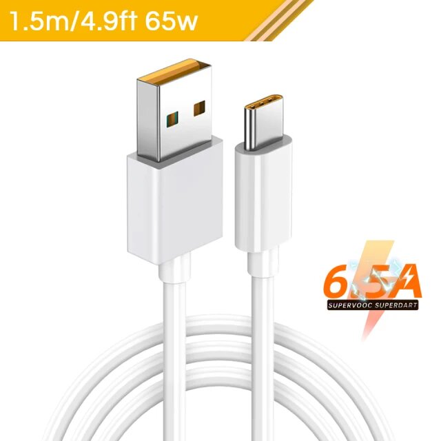 USB-C кабель 1.5м (4.9ft) 65W для Realme Oppo