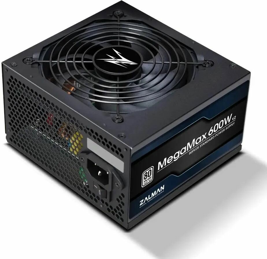 Блок питания компьютера Zalman ATX 600W ZM600-TXII V2 80+ (20+4pin) APFC 120mm fan 8xSATA Cab Manag RTL