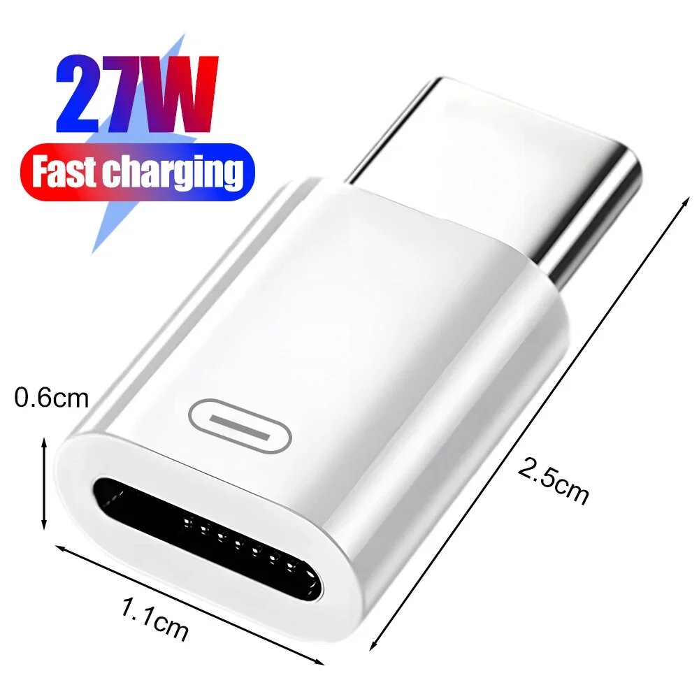 Адаптер USB-C для iPhone, iPad, быстрая зарядка 27W