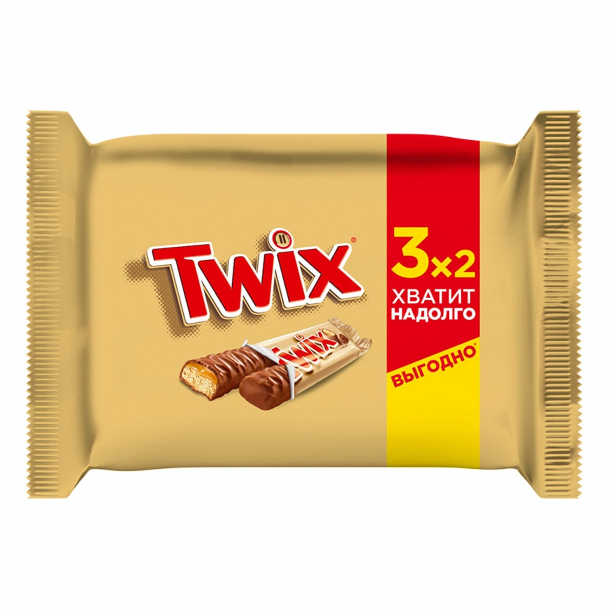 Батончик Twix с песочным печеньем и карамелью. мультипак. 55 г. 3 шт.