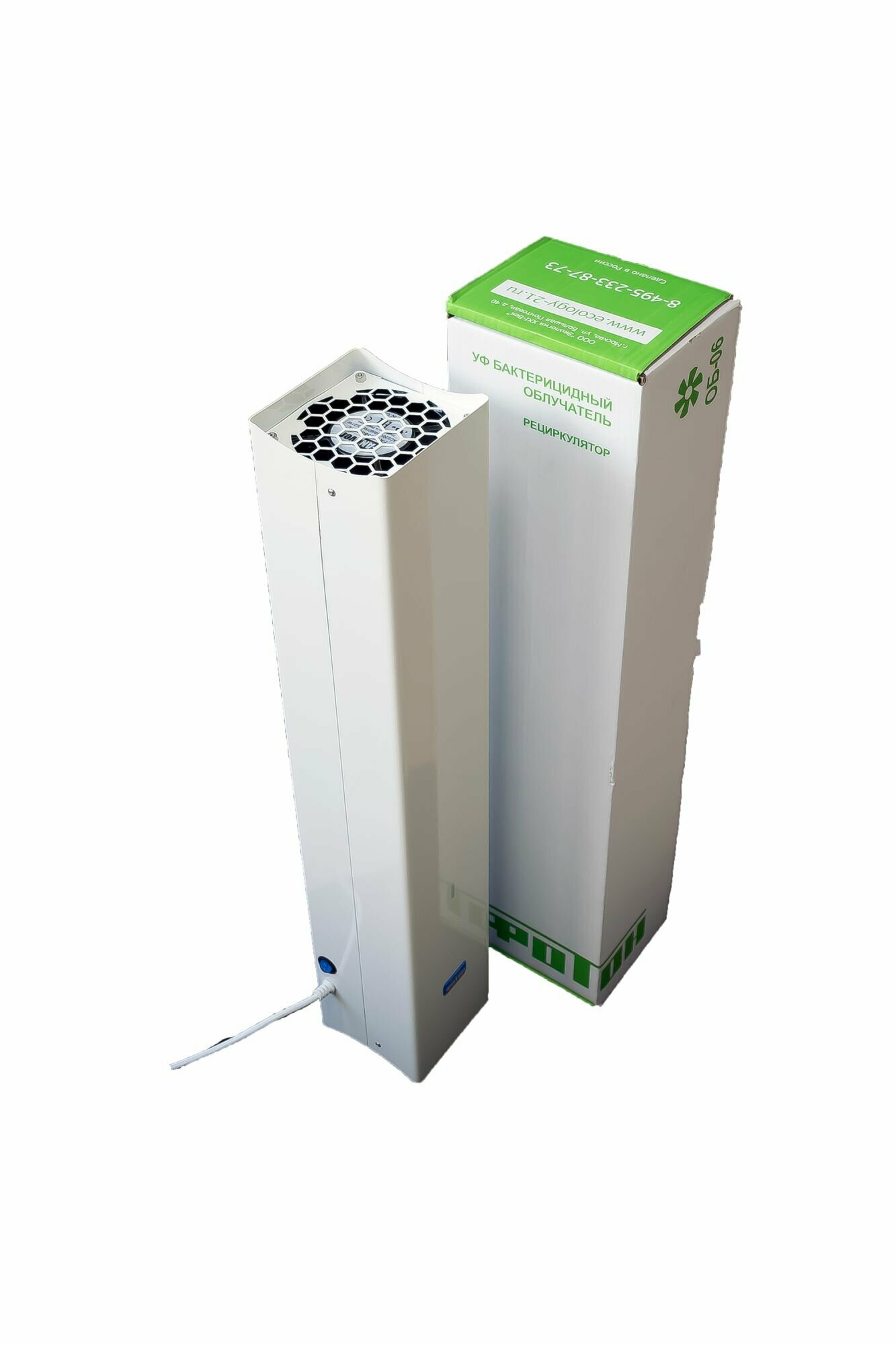 Ультрафиолетовый рециркулятор Фотон ОБ-06, для помещений до 140м3, бактерицидная эффективность