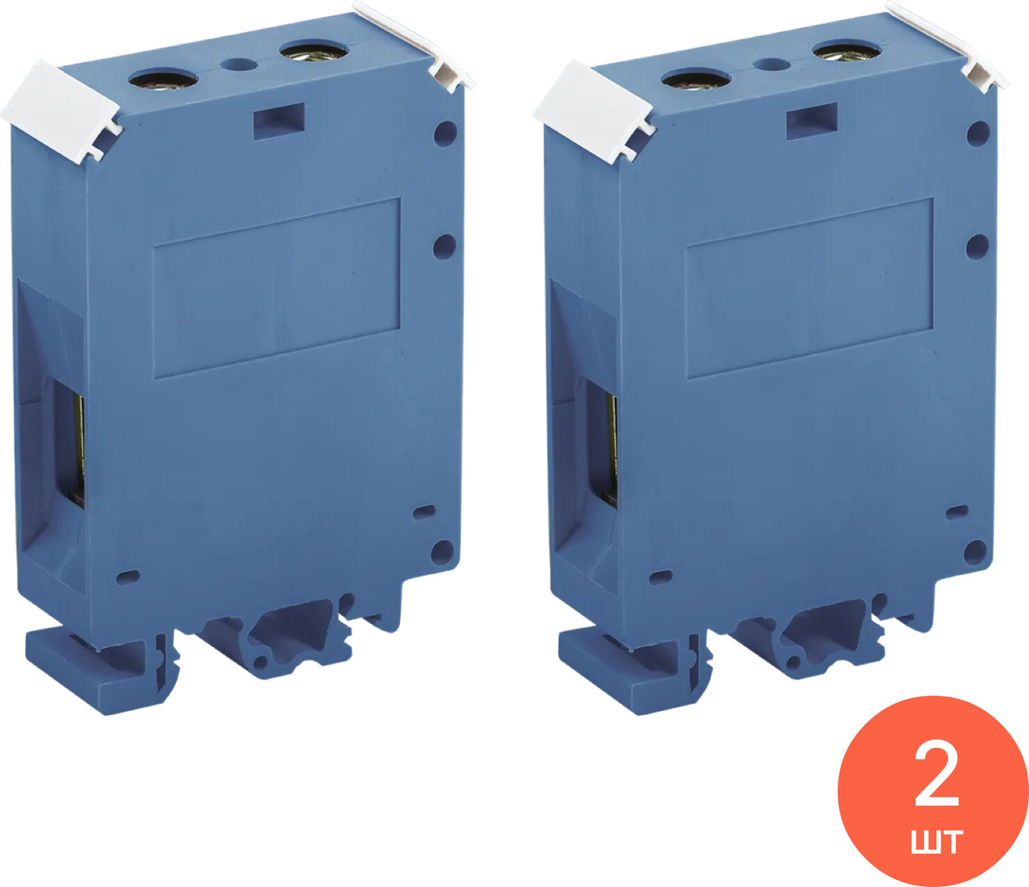 Клемма для проводов IEK / ИЭК ЗНИ-70мм2 JXB250А зажим наборный, синяя, 22.2х91х22.2мм, 1шт. (комплект из 2 шт)